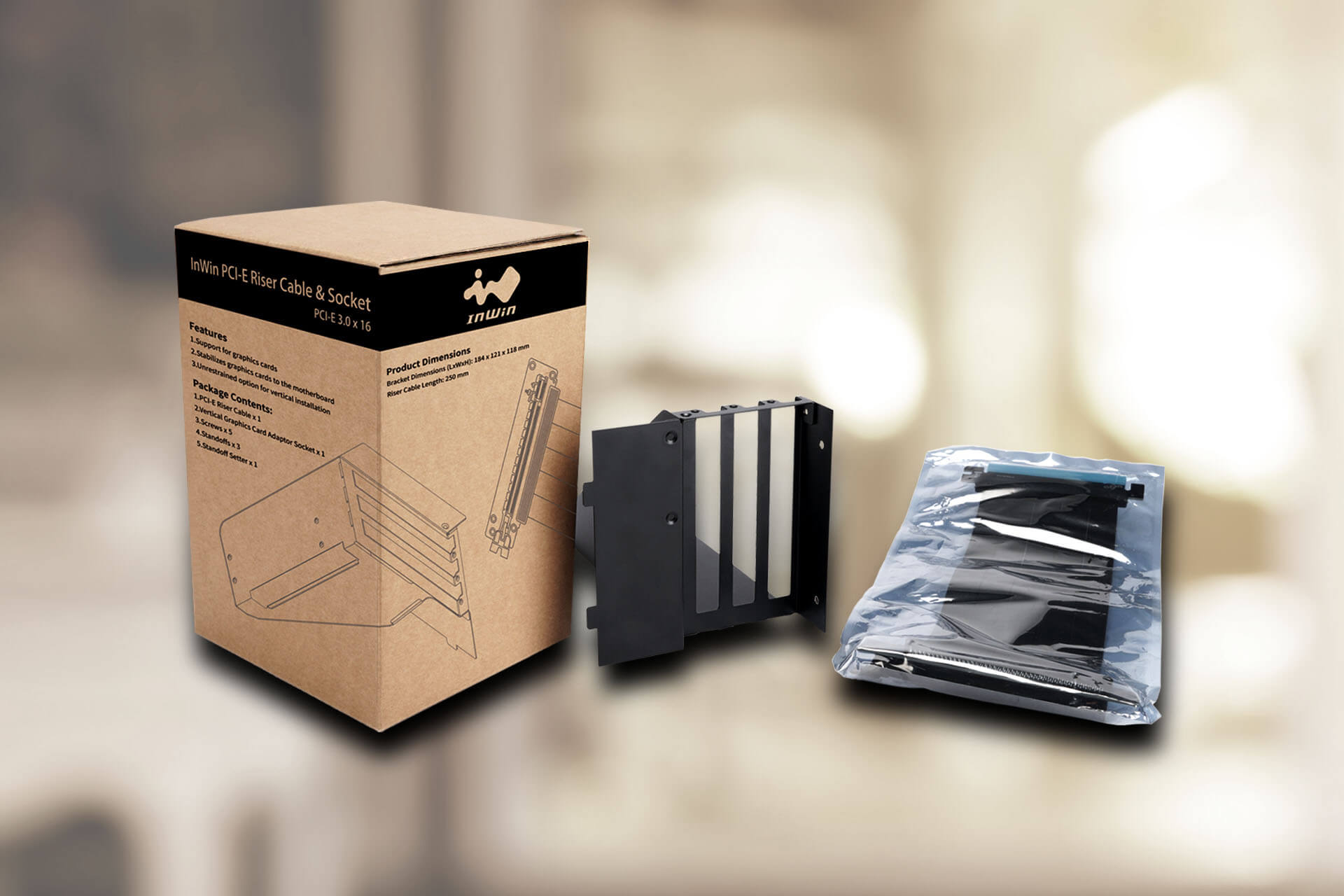 InWin PCI-E Riser Cable & Bracket｜In Win｜株式会社アユート PCパーツ・VR・オーディオ等周辺機器 総合代理店